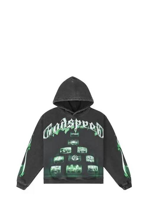 GODSPEED Overstimulation 2025 Hoodie - Black Wash