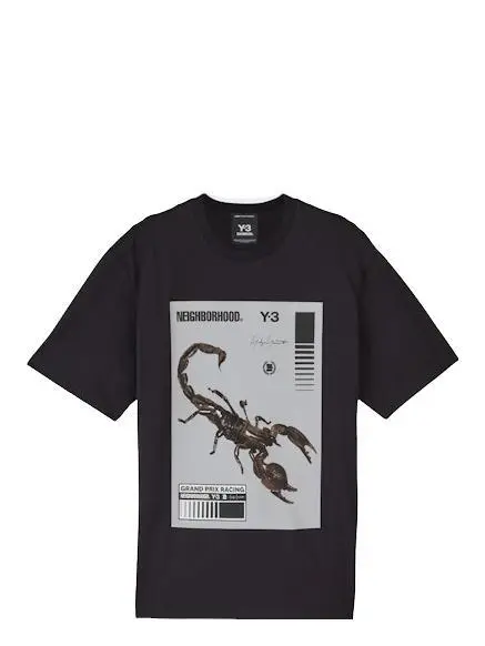 Adidas Y3 Nbhd Graphic T-shirt - Black Granite