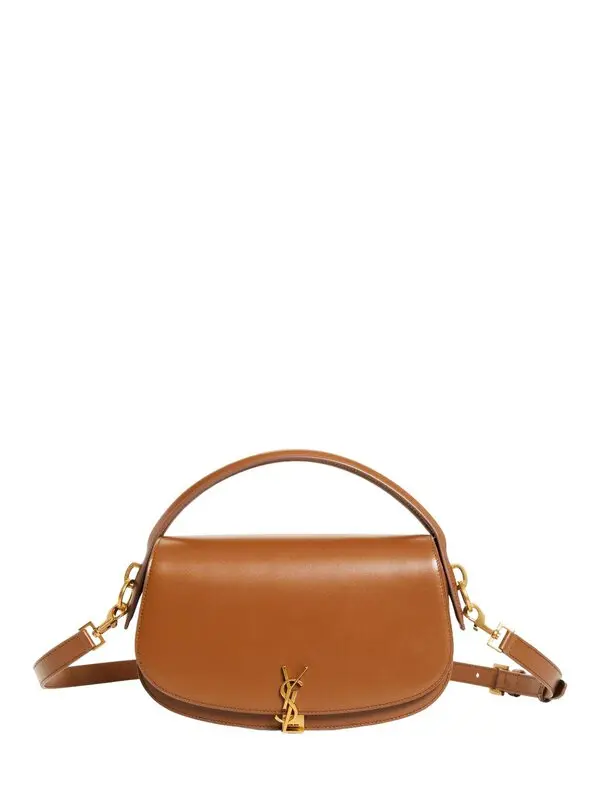 Saint Laurent Voltaire Leather Crossbody Bag - Fox