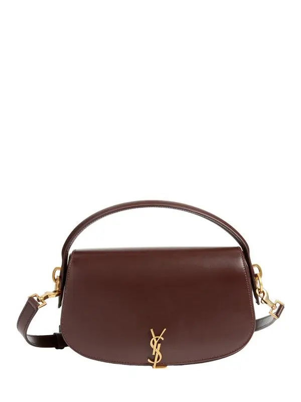 Saint Laurent Voltaire Leather Crossbody Bag - Raisin