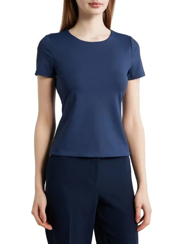 Kobi Halperin Rhianna Stretch Knit T-shirt - Navy