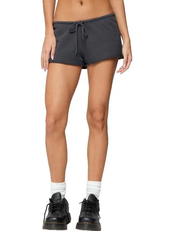 EDIKTED Leroy French Terry Shorts - Dark-gray