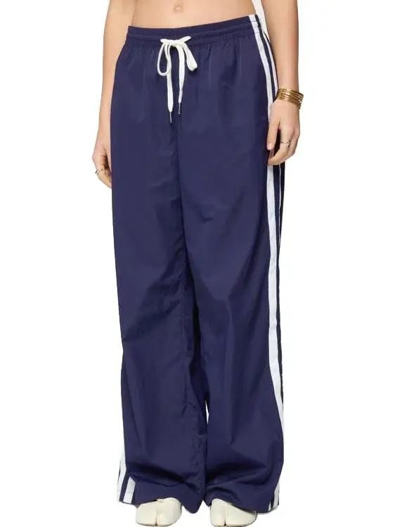 EDIKTED Kieran Tie-waist Track Pants - Navy
