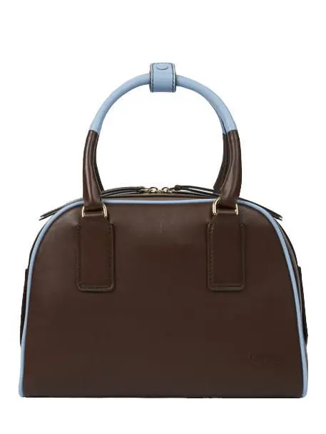 Paul Smith Leather Top Handle Bag With Contrasting Trim - Brown