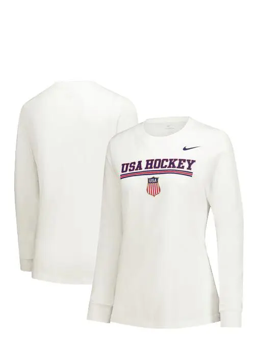 Nike Us Hockey Core Long Sleeve T-shirt - White