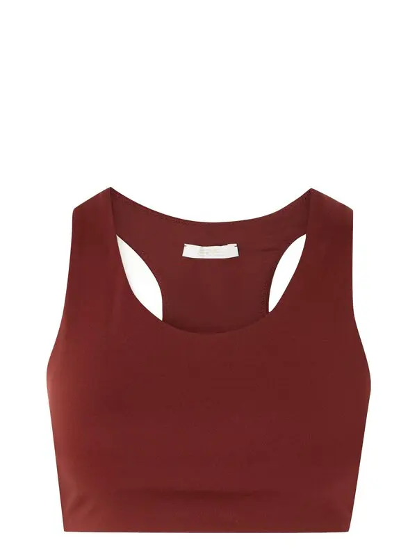 ERES Marie-josé Cutout Embroidered Stretch-jersey Sports Bra - Burgundy