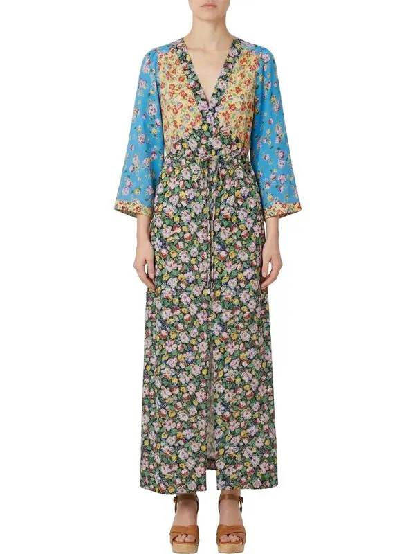 Rixo Floral Print Maxi Dress - Multicolor