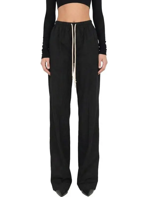 Rick Owens Wide Leg Drawstring Pants - Black