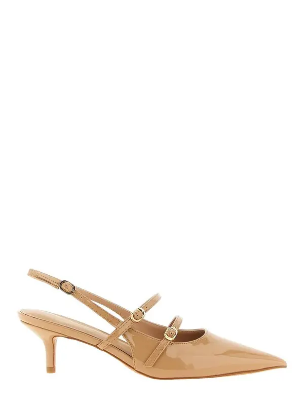 TWINSET Pointed Toe Slingback Pumps - Beige