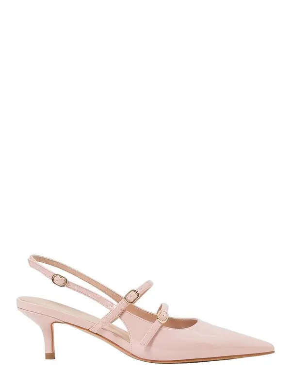TWINSET Pointed Toe Slingback Pumps - Peach