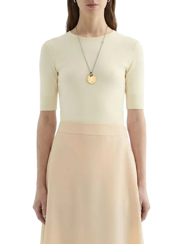 JIL SANDER Crewneck Top - White