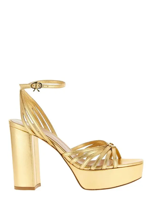 GIANVITO ROSSI Heeled Sandal - Gold