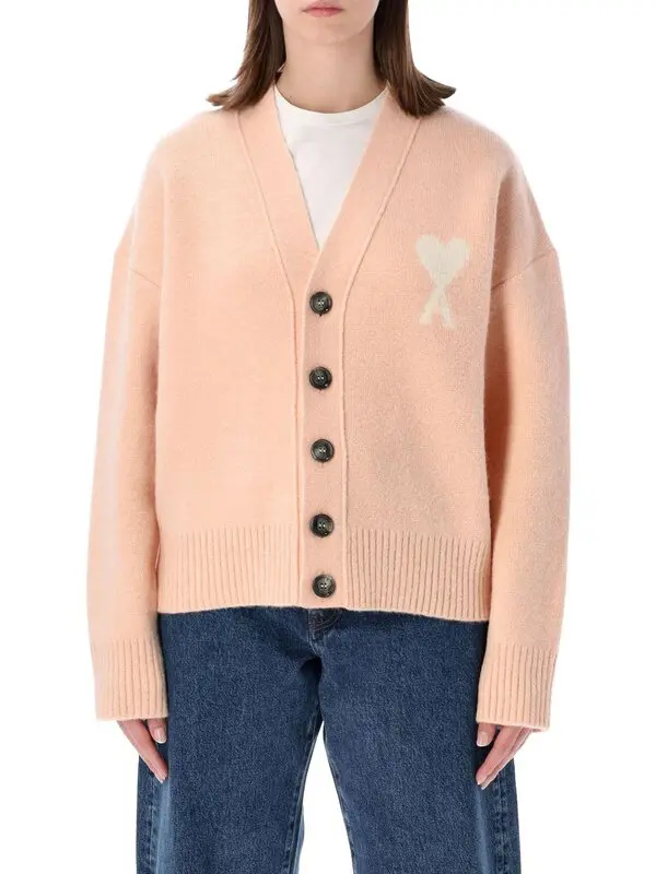 Ami Buttoned Cardigan - Ecru