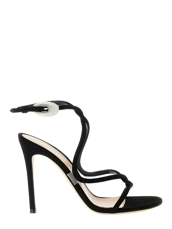 GIANVITO ROSSI Heeled Strappy Sandal - Black