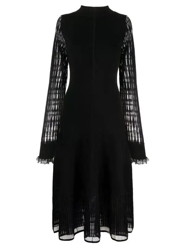 3.1 Phillip Lim High-neck Flared Midi Dress - Black