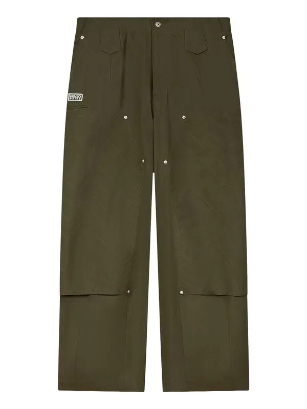 Kenzo Weave Double Knee Pant - Green