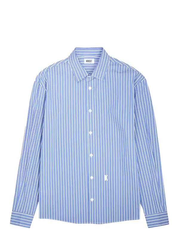 KROST Bold Striped Shirting - Blue