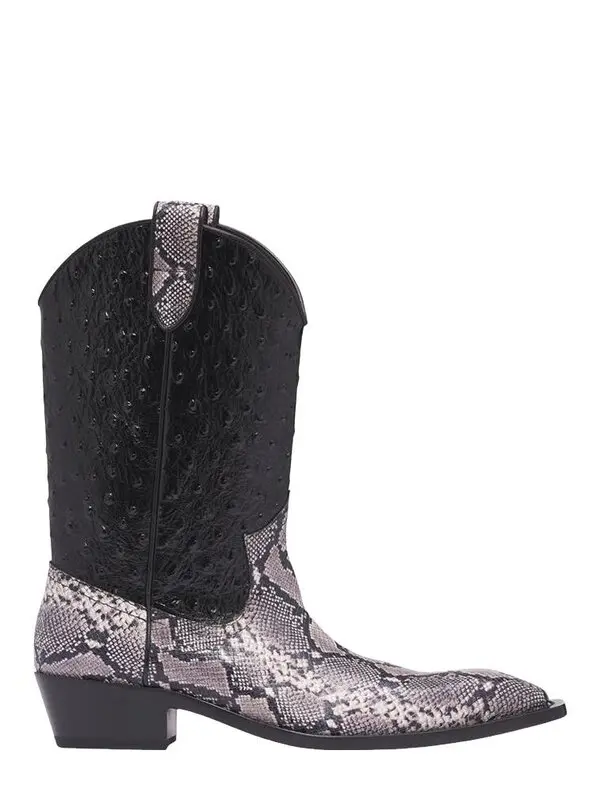 Martine Rose Cowboy Boot - Grey