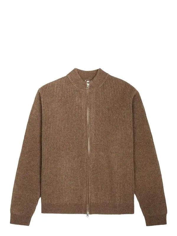KROST Liv Wool Zip Cardigan - Brown