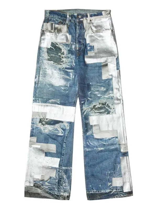 Acne Studios Printed Tape Jeans - Blue