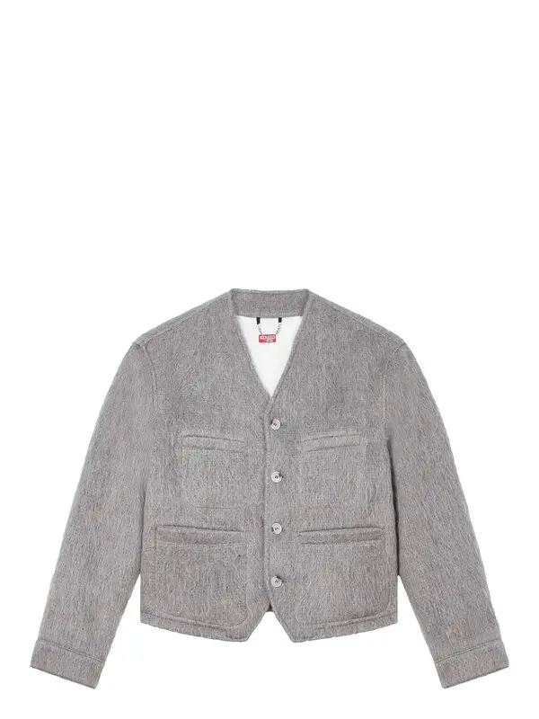 Kenzo Hairy Collarless Jacket - Grey
