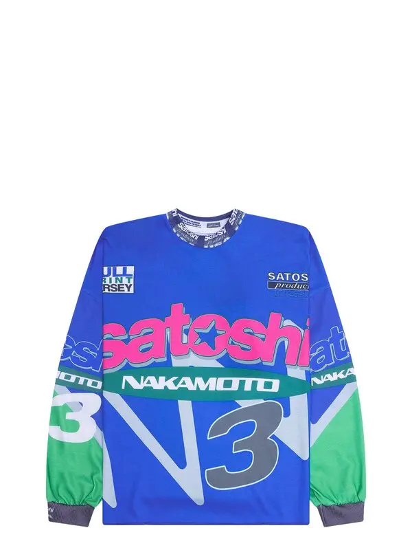SATOSHI NAKAMOTO Speedway Long-sleeve - Blue