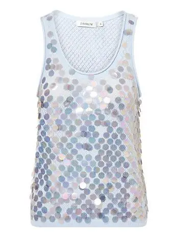 ZANKOV Lutecia Sequin Tank Top - Ice