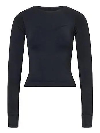 ADANOLA Long-sleeve Workout Top - Black