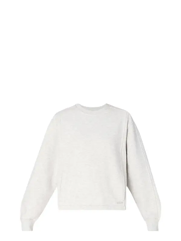 Sweaty Betty Brushed Crewneck Sweatshirt - Ice Grey Marl