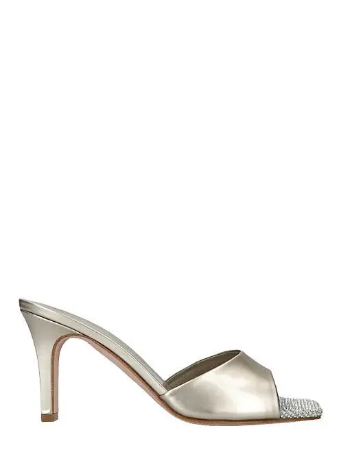 GINA Yasmin Metallic Finish Mules - Gold