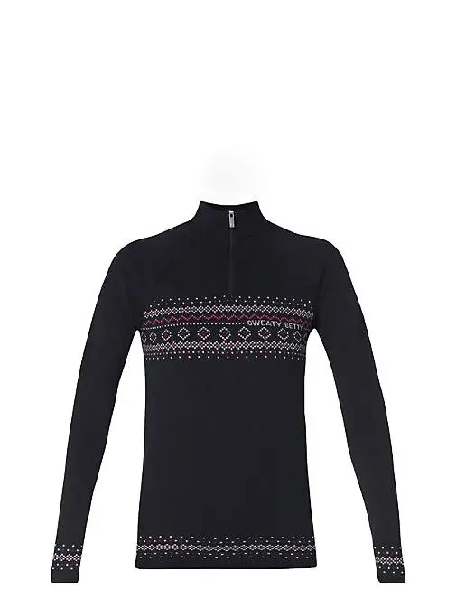 Sweaty Betty Fairisle Novelty Half-zip Ski Top - Skifairisle Jacquard