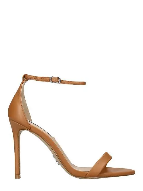 Steve Madden Tecy Leather Heeled Sandals - Camel