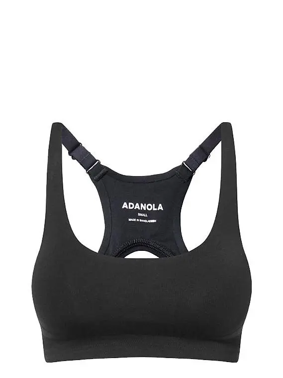 ADANOLA Seamless Racerback Sports Bra - Black