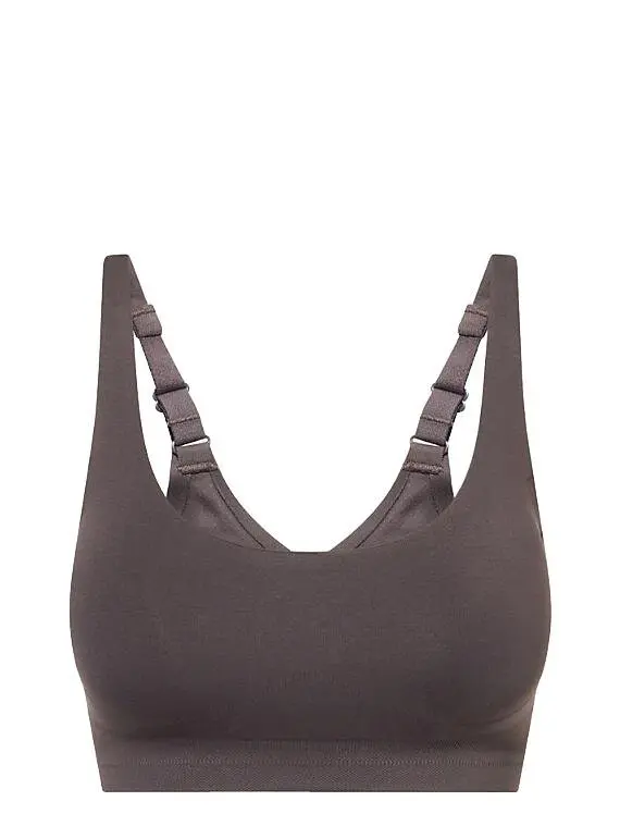 ADANOLA Seamless Racerback Sports Bra - Coffee Bean