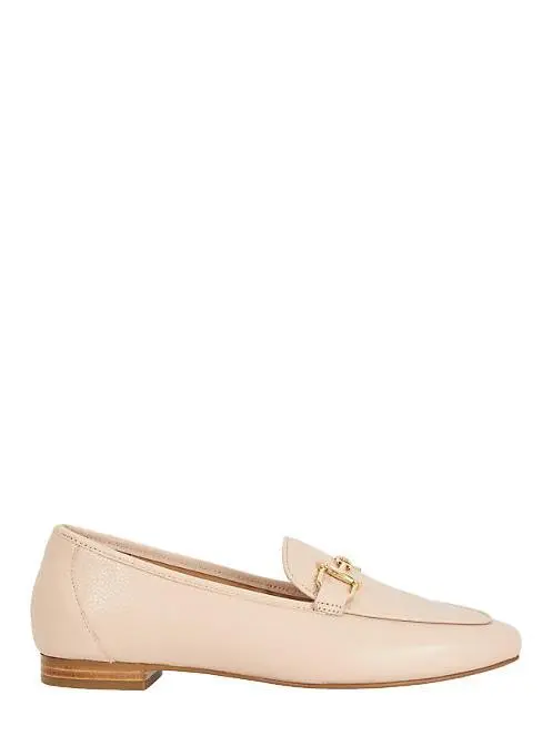 DUNE Grained Snaffle-trim Leather Loafers - Blush Leather