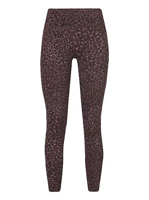 Sweaty Betty Power 7/8 Workout Leggings - Brown Leopard Print