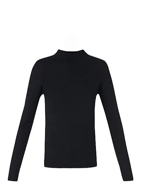 Sweaty Betty Knitted High Neck Midlayer Top - Black