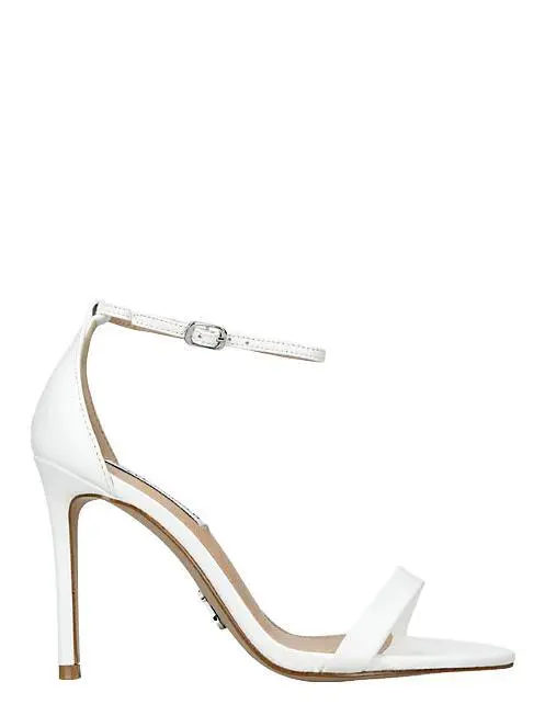 Steve Madden Tecy Leather Heeled Sandals - White