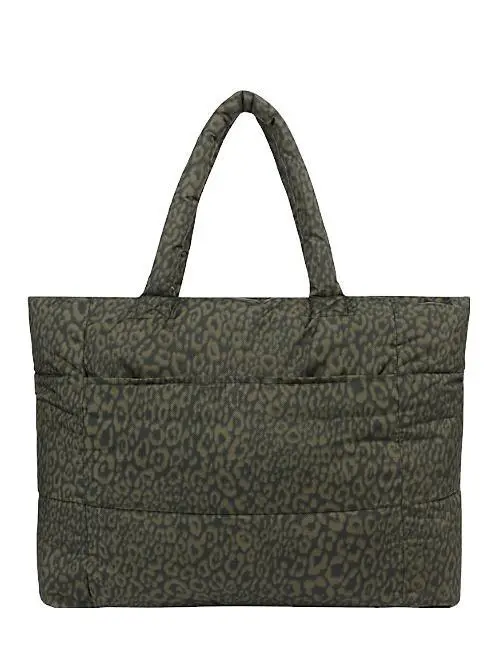Sweaty Betty Nimbus Cloud Padded Cross-body Bag - Green Leopard Print