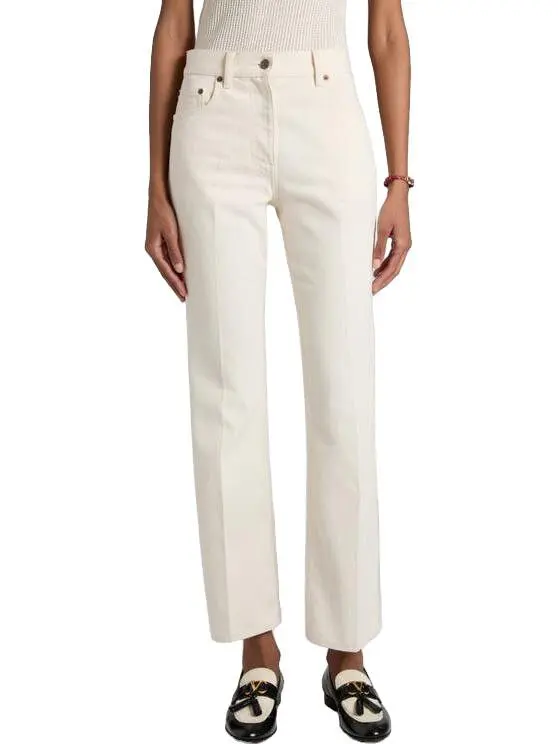 Valentino Garavani Flare Leg Ankle Jeans - Ivory