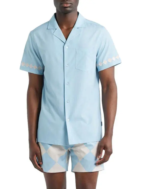 MAVRANS Shoreline Upf 50+ Button-up Shirt - Blue