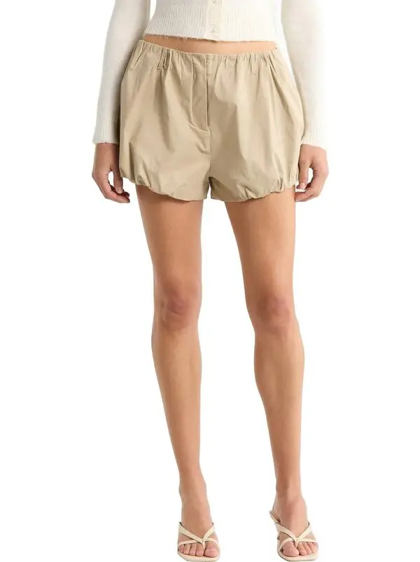 Astr The Label Swoosie Shorts - Khaki