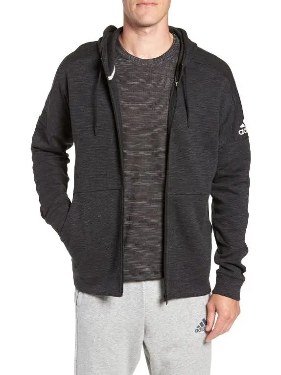 Adidas Id Stadium Zip Hoodie - Black/grey Six