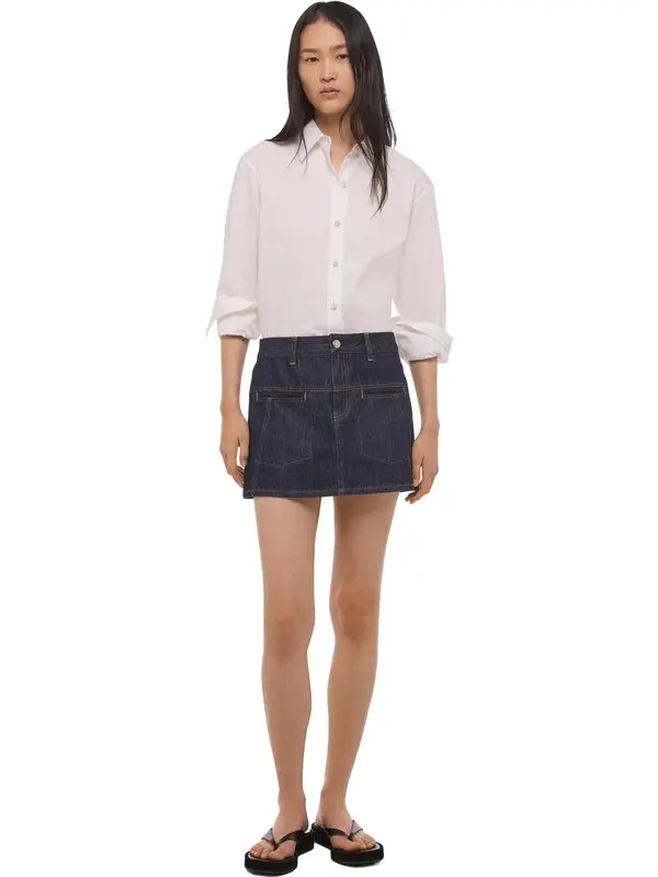 Helmut Lang Denim Mini Skirt - Rinsed Indigo