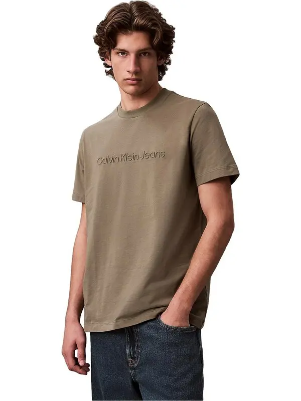 Calvin Klein Embossed Logo Classic T-shirt - Dusty Olive