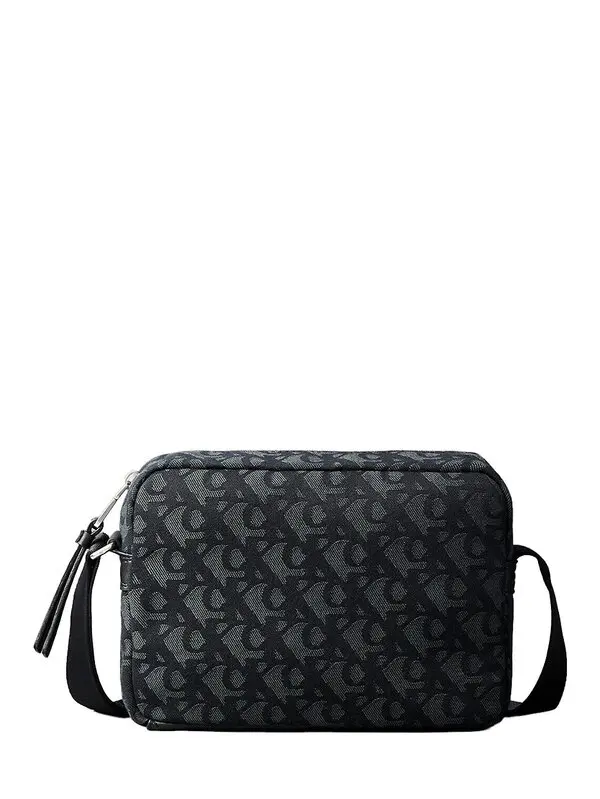 Calvin Klein Allover Monogram Camera Bag - Black
