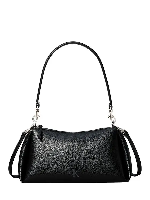 Calvin Klein Pebble Pleat Small Shoulder Bag - Black