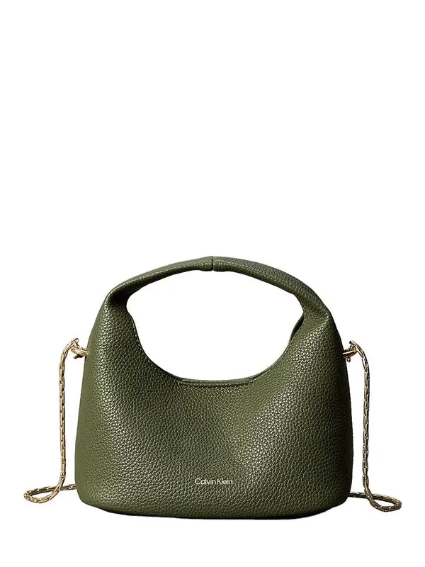 Calvin Klein Pebble Grain Small Slouchy Bag - Cypress