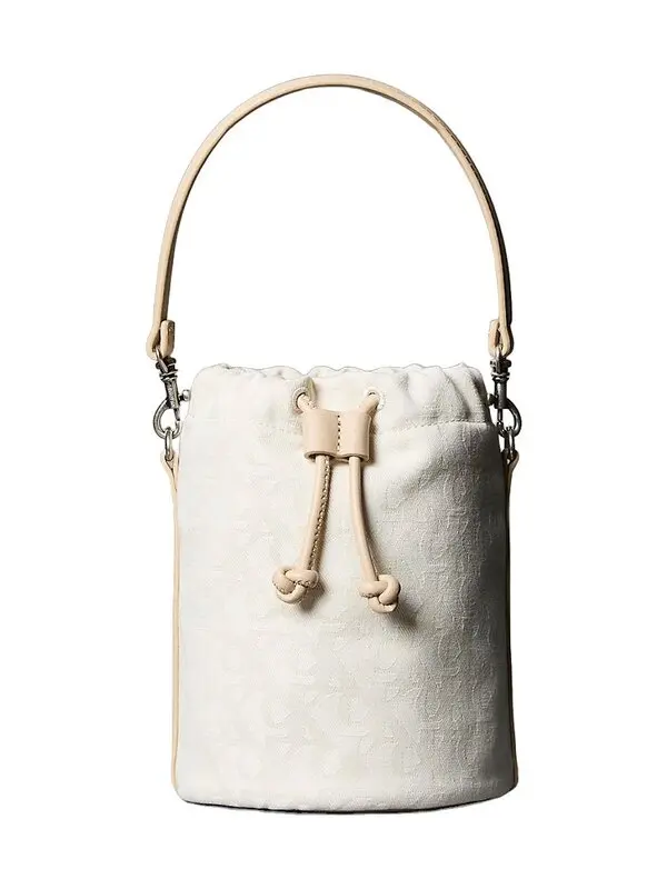 Calvin Klein Allover Monogram Bucket Bag - Natural Aop