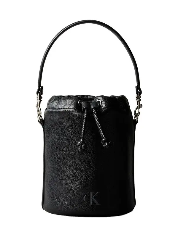 Calvin Klein Pebble Grain Bucket Bag - Black